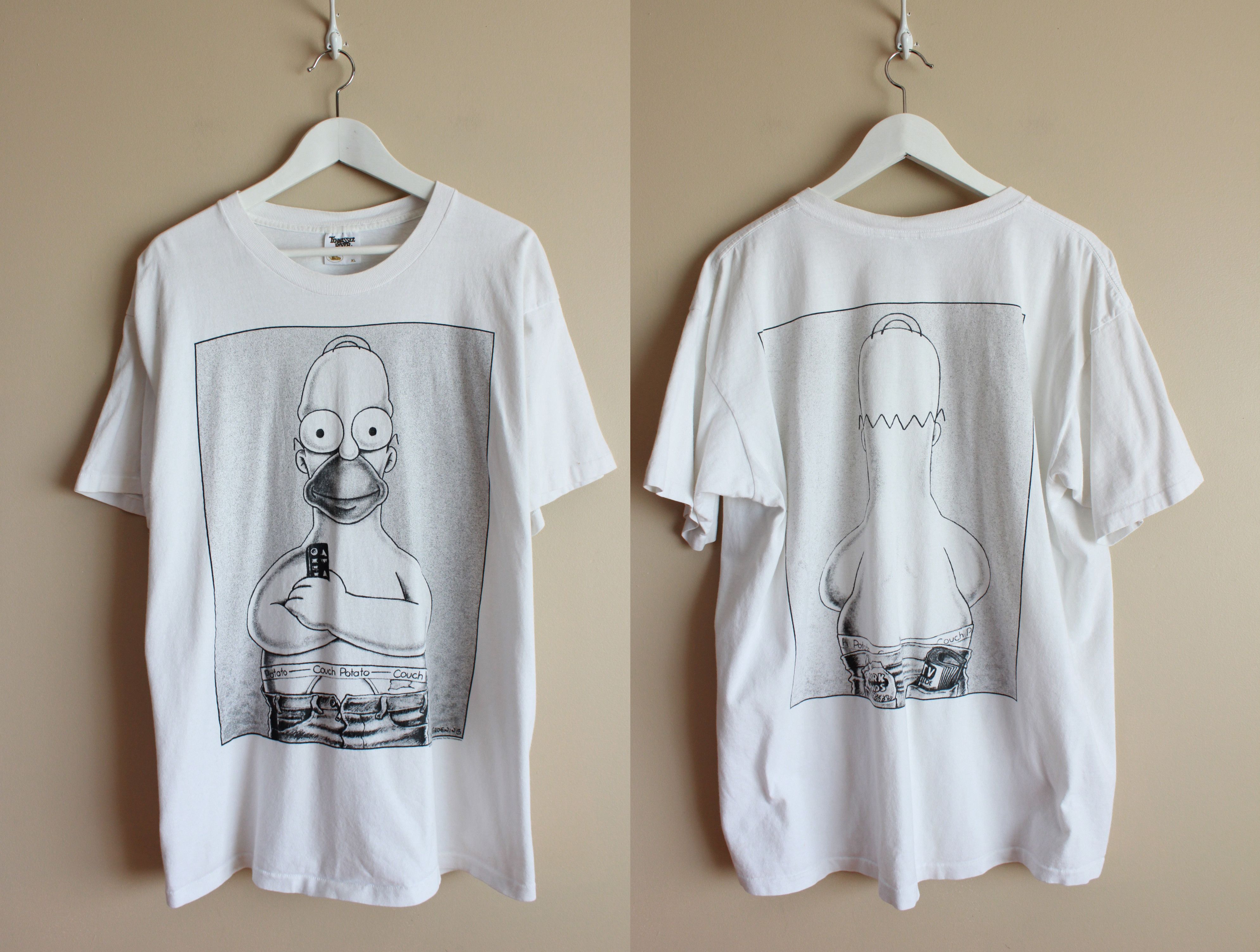 Calvin Klein Vintage 1994 Homer Simpson Parody T-Shirt | Grailed