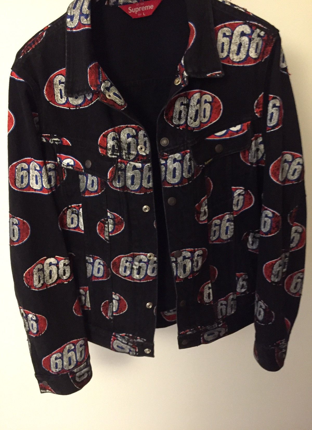 Supreme Supreme 666 Denim Trucker Jacket | Grailed
