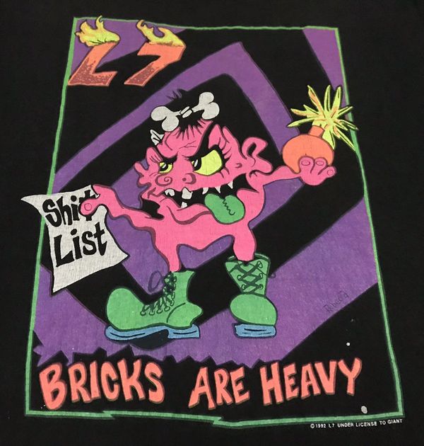 Vintage Vintage 1992 L7 Band “Bricks Are Heavy” Tshirt | Grailed