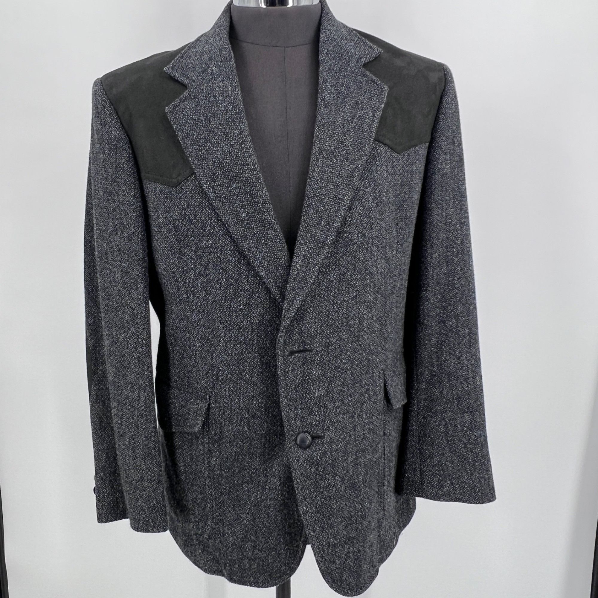 Pendleton Pendleton Tweed Wool Blazer with Suede Elbows Western | Grailed