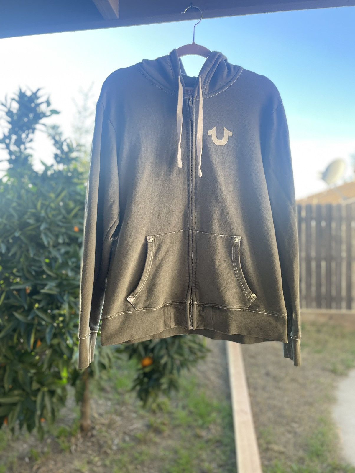 True Religion Tru Religion Olive Green Light-Jacket | Grailed