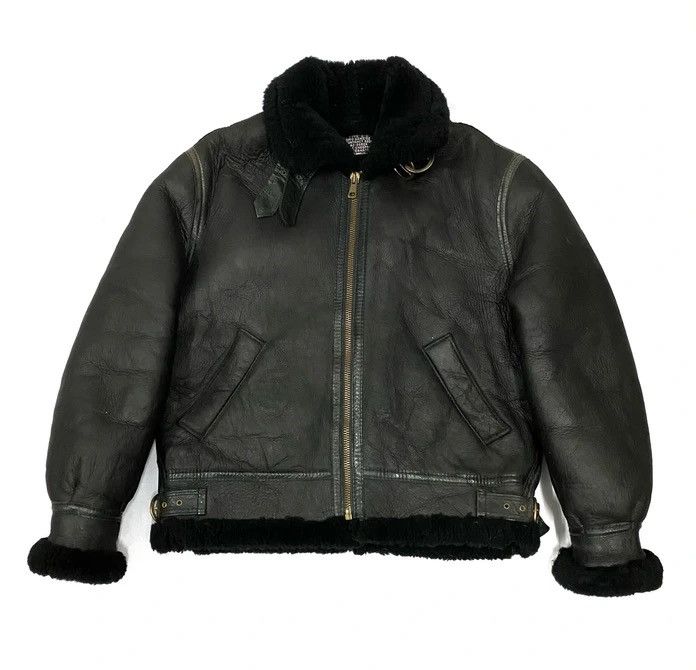 B 3 × Leather Jacket × Made In Usa Vintage B3 USAAF US Sheepskin ...