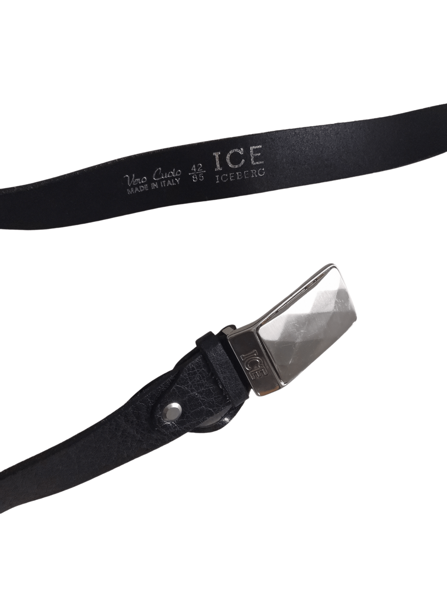 Iceberg × Italian Designers Ice iceberg leather belt vintage made in ...
