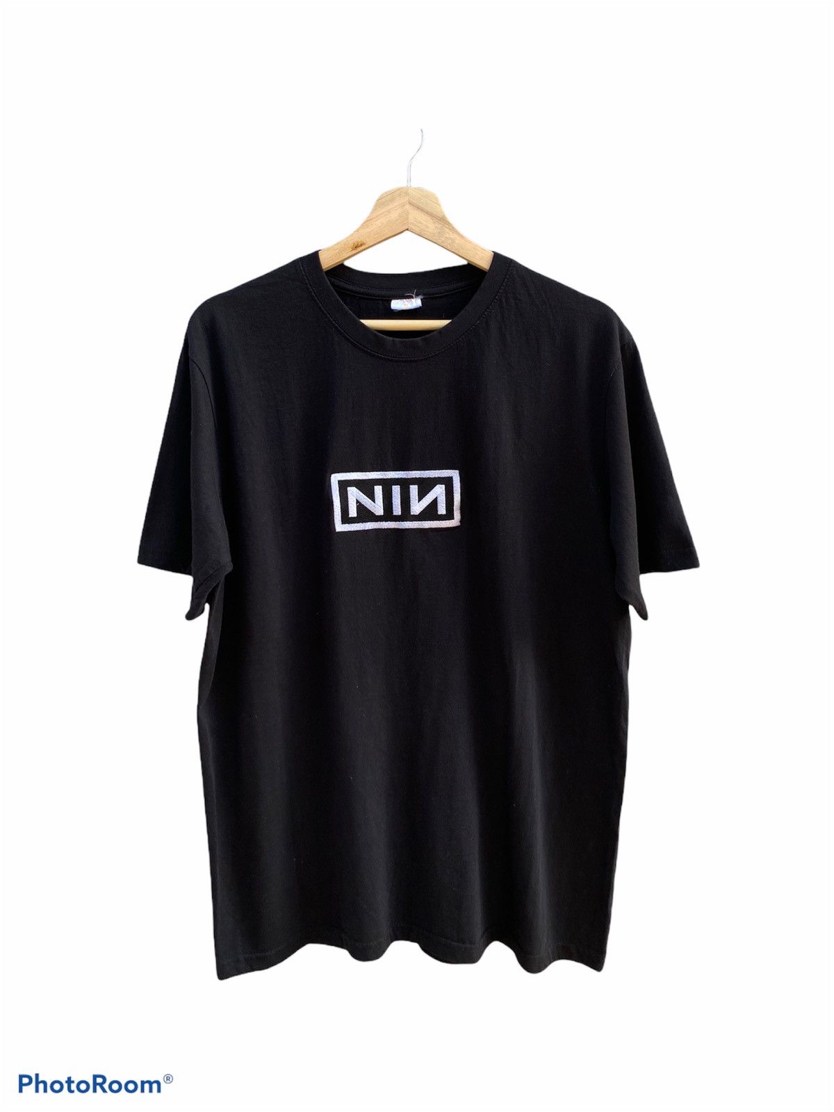 Band Tees × Vintage vintage 90s NIN nine inch nails box logo tee | Grailed