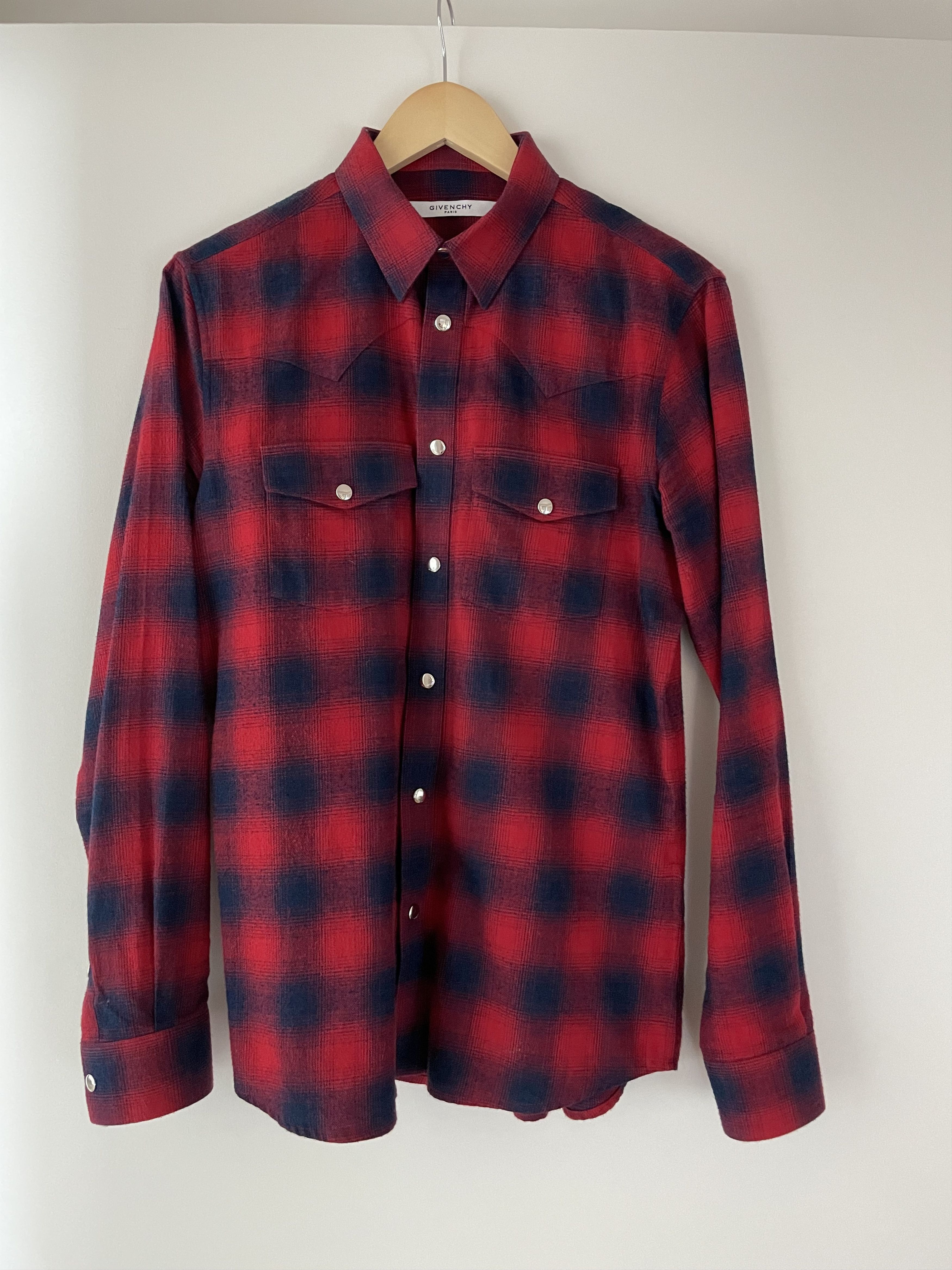 Givenchy Plaid Cotton-Flannel Western Shirt | Grailed