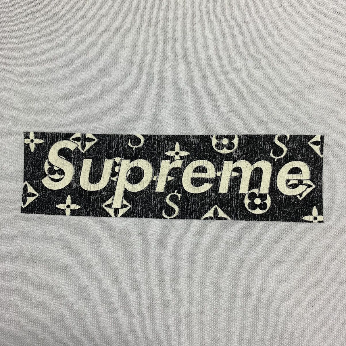 Supreme Supreme Monogram Black on Baby Blue Box Logo Tee | Grailed