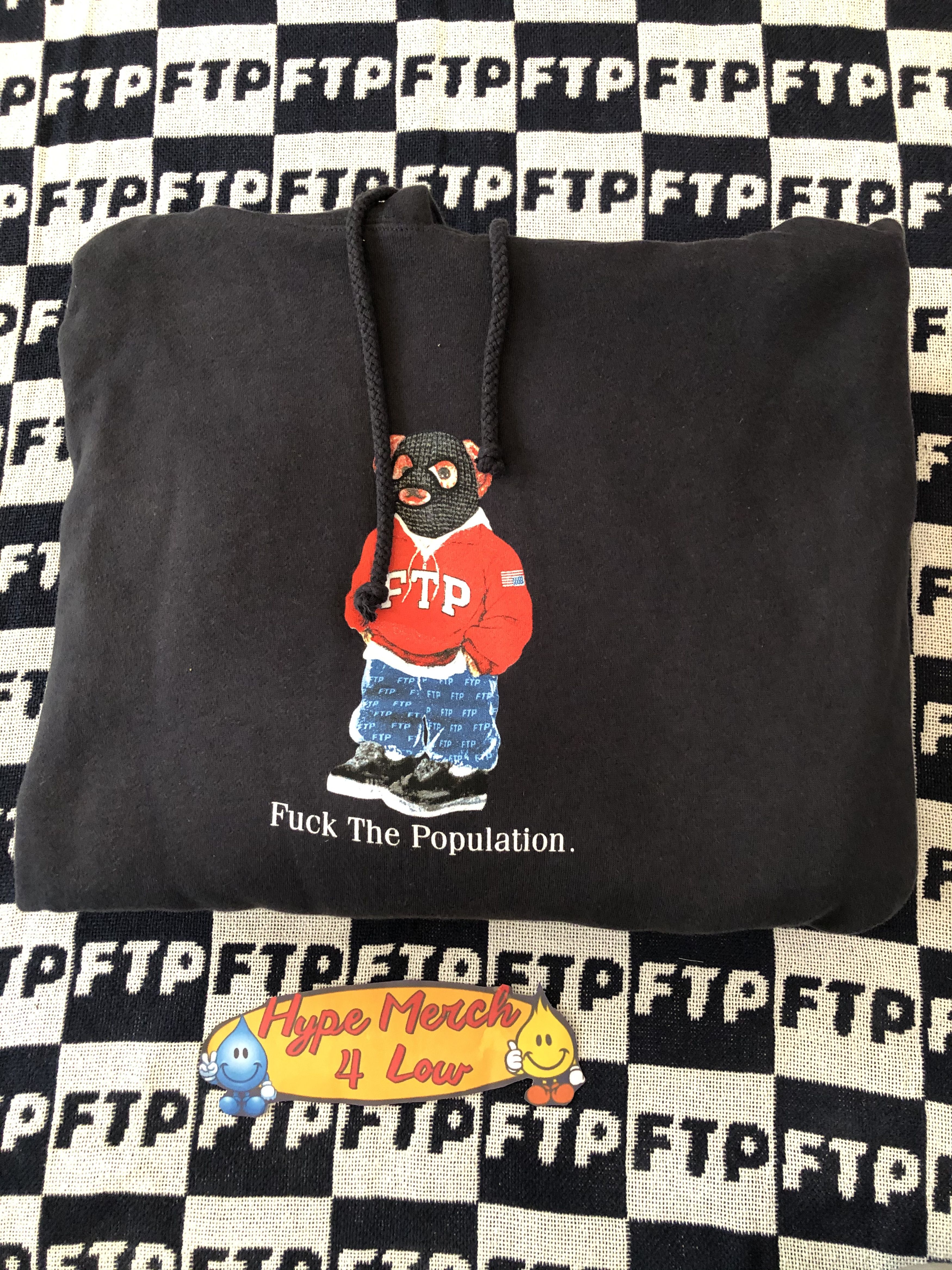 Fuck The Population FTP Bear Hoodie | Grailed