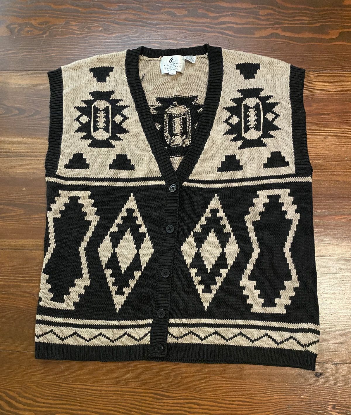 Cardigan × Native × Vintage Vintage 90’s Campus Native Design Cardigan ...