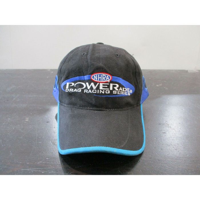 Fox Racing Racing Hat Cap Strap Back Black Blue NHRA Racer Adjustable ...