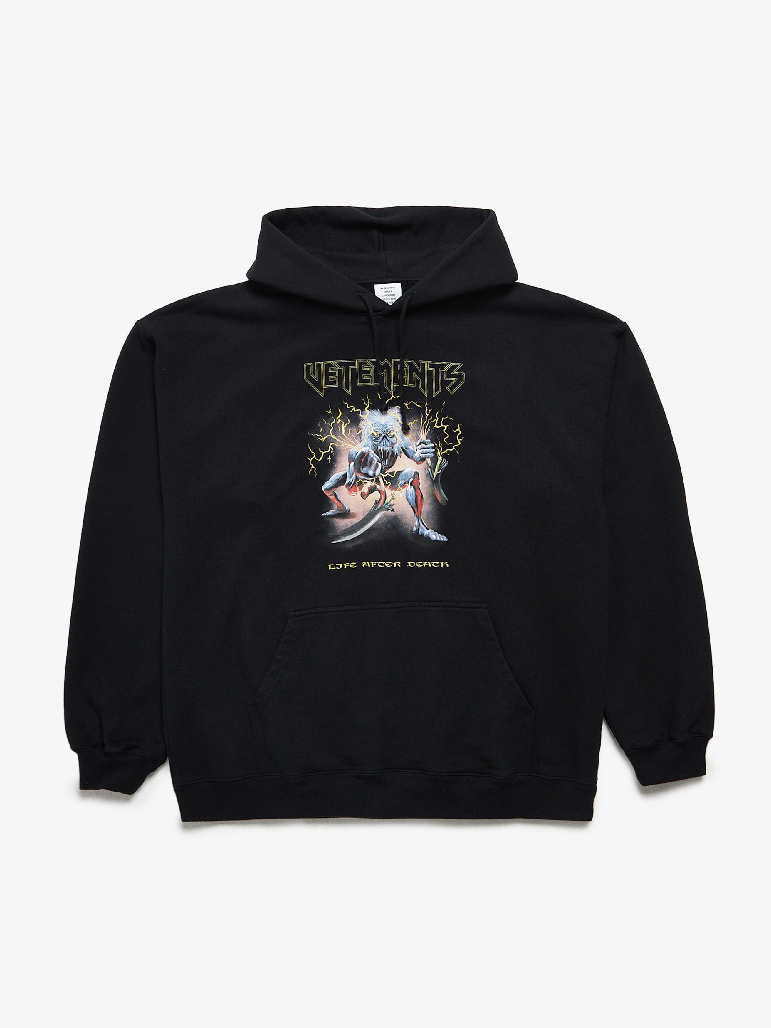 Vetements Heavy Metal Oversized "Life After Death" Hoodie | Grailed