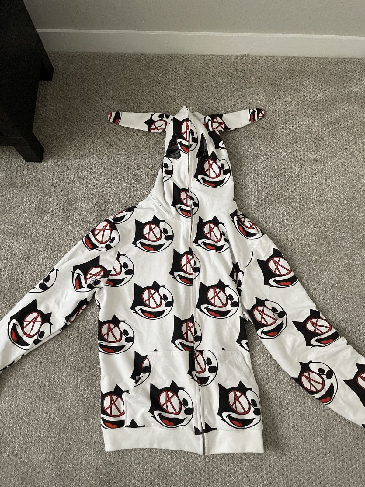 Streetwear × Vintage Introvert Anarchy x Felix the cat Jacket | Grailed