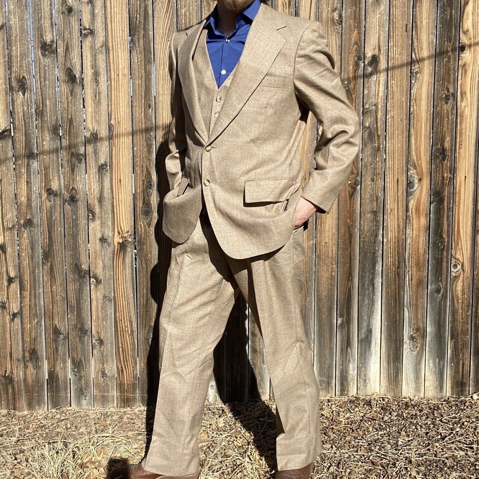 Botany 500 Vintage 70s Botany 500 wool blend 3 pc Suit Pants 38 Plaid ...