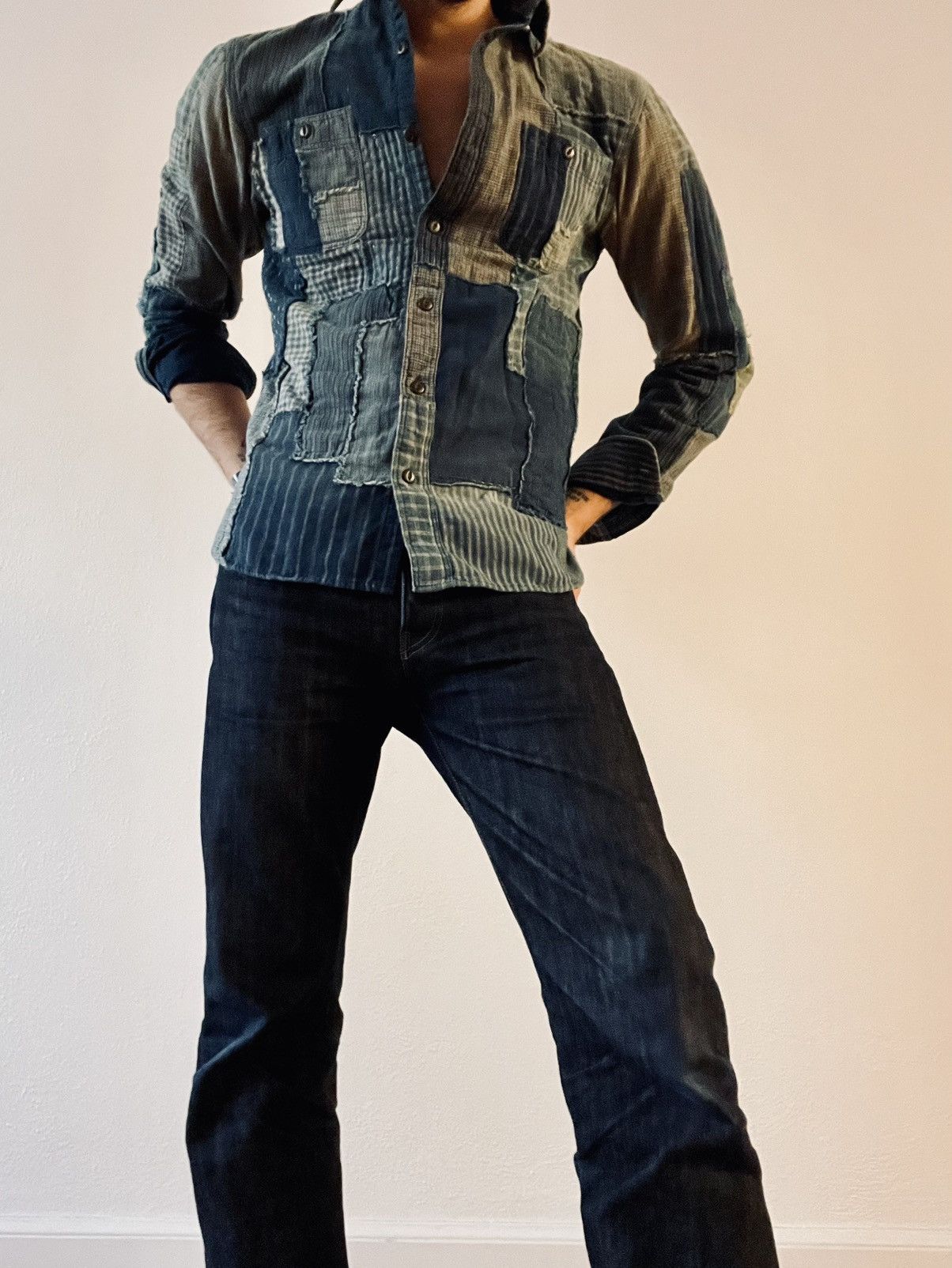 Ralph Lauren RRL Limited-Edition Quilted Patchwork Work Shirt | Grailed