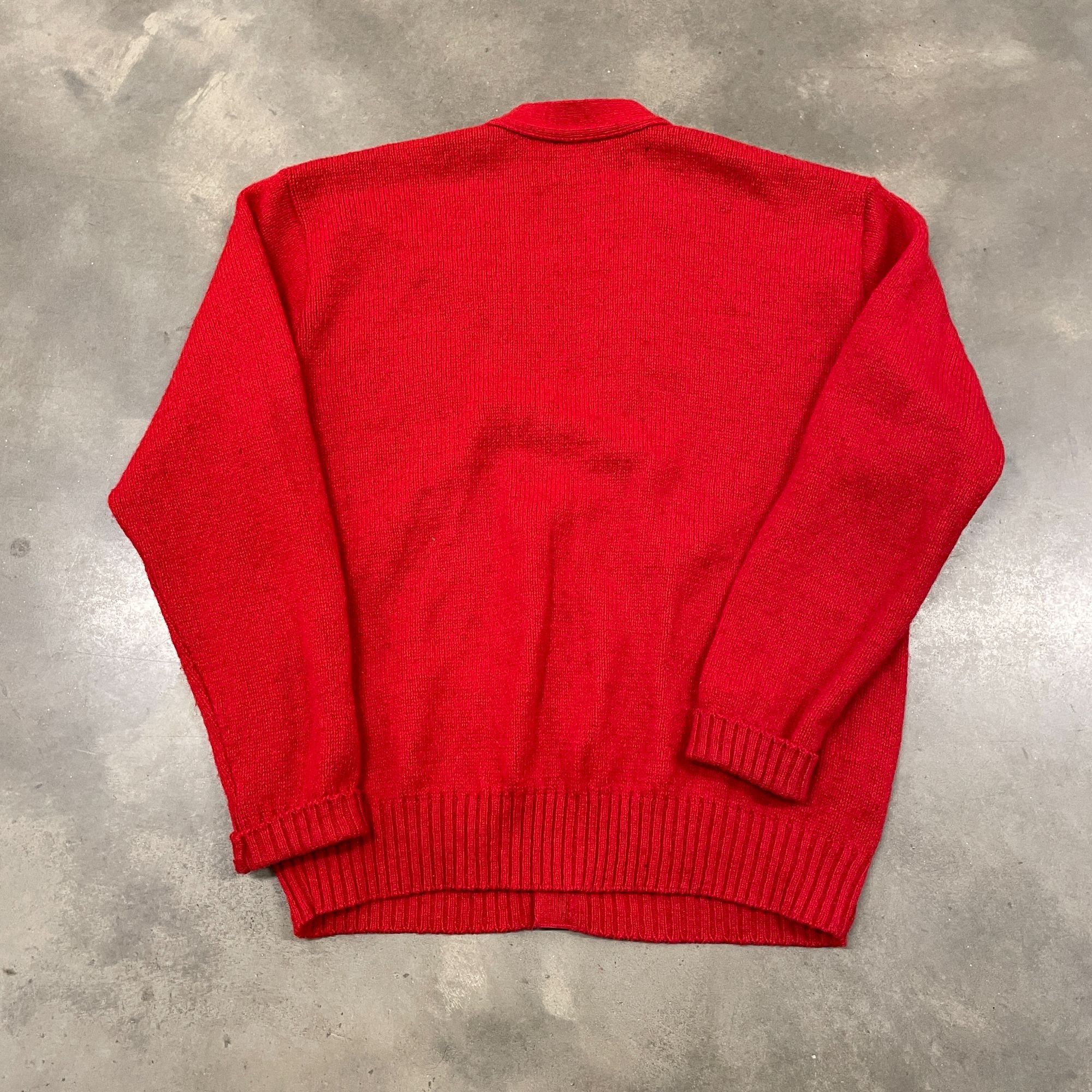 Vintage 70s Jantzen Red Knit Cardigan Button Up Sweater Bright R | Grailed