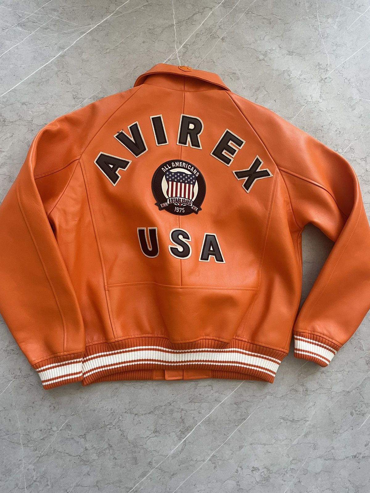 Avirex Avirex icon jacket orange M | Grailed