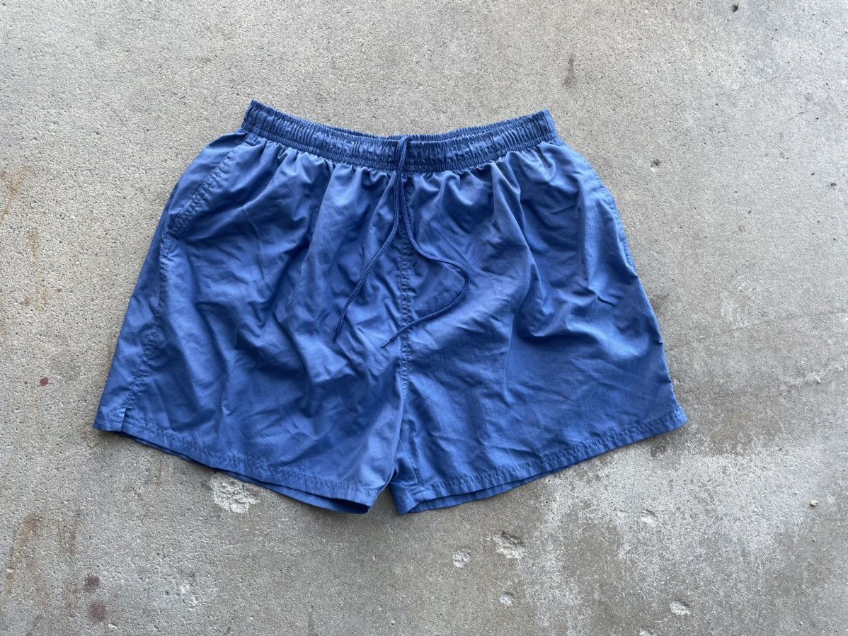 Streetwear × Vintage Vintage 1990s Essential Blank Light Blue Nylon ...
