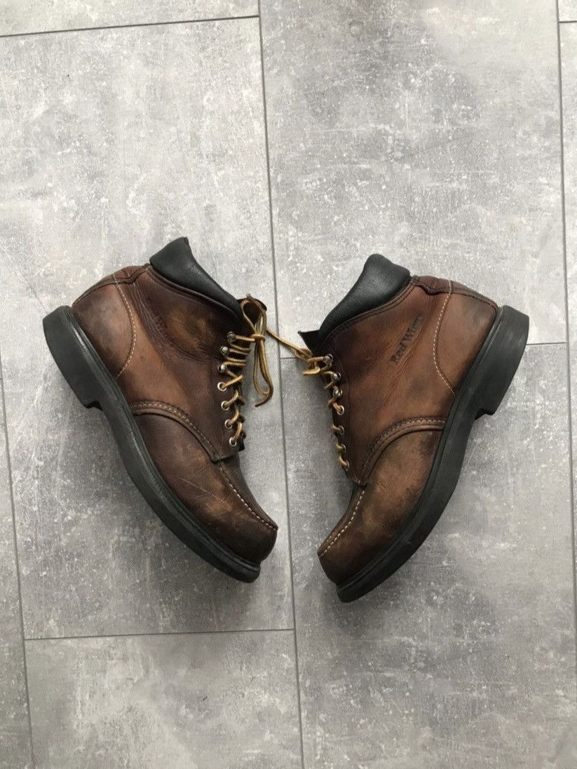 Made In Usa × Red Wing × Vintage Red Wings vintage leather boots logo ...