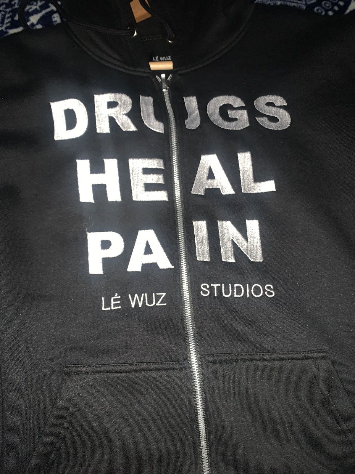 Designer Le wuz studios drugs heal pain hoodie | Grailed