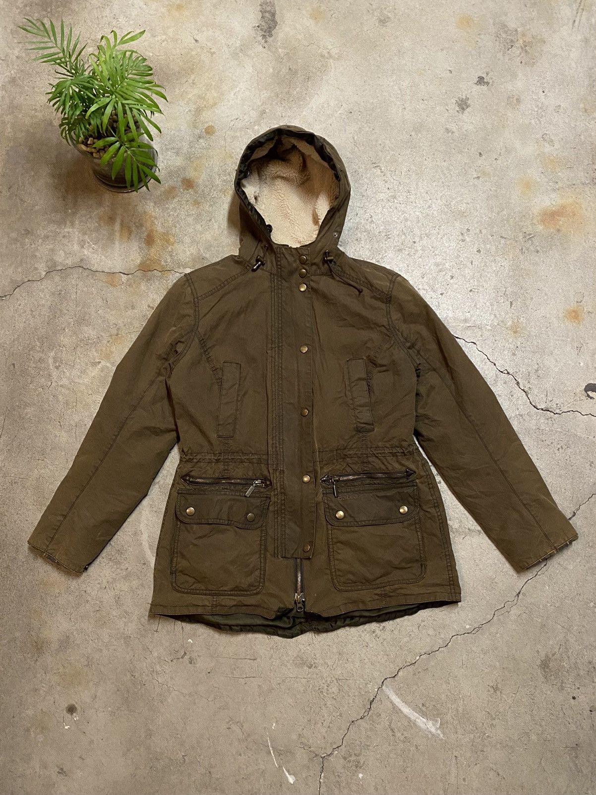 Barbour × Hype × Vintage Barbour Kelsall Wax Parka Jacket Brown UK 14 ...