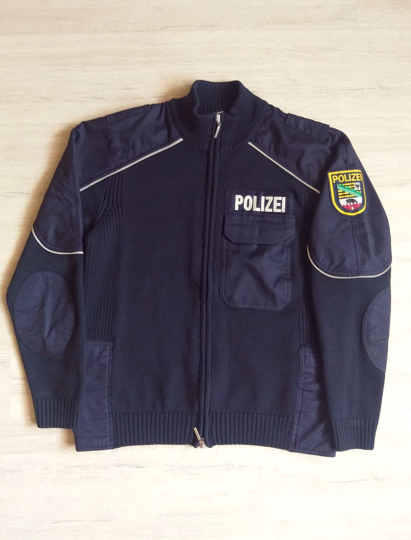 Police × Streetwear × Vintage Original Polizei Zipper Cardigan Uniform ...