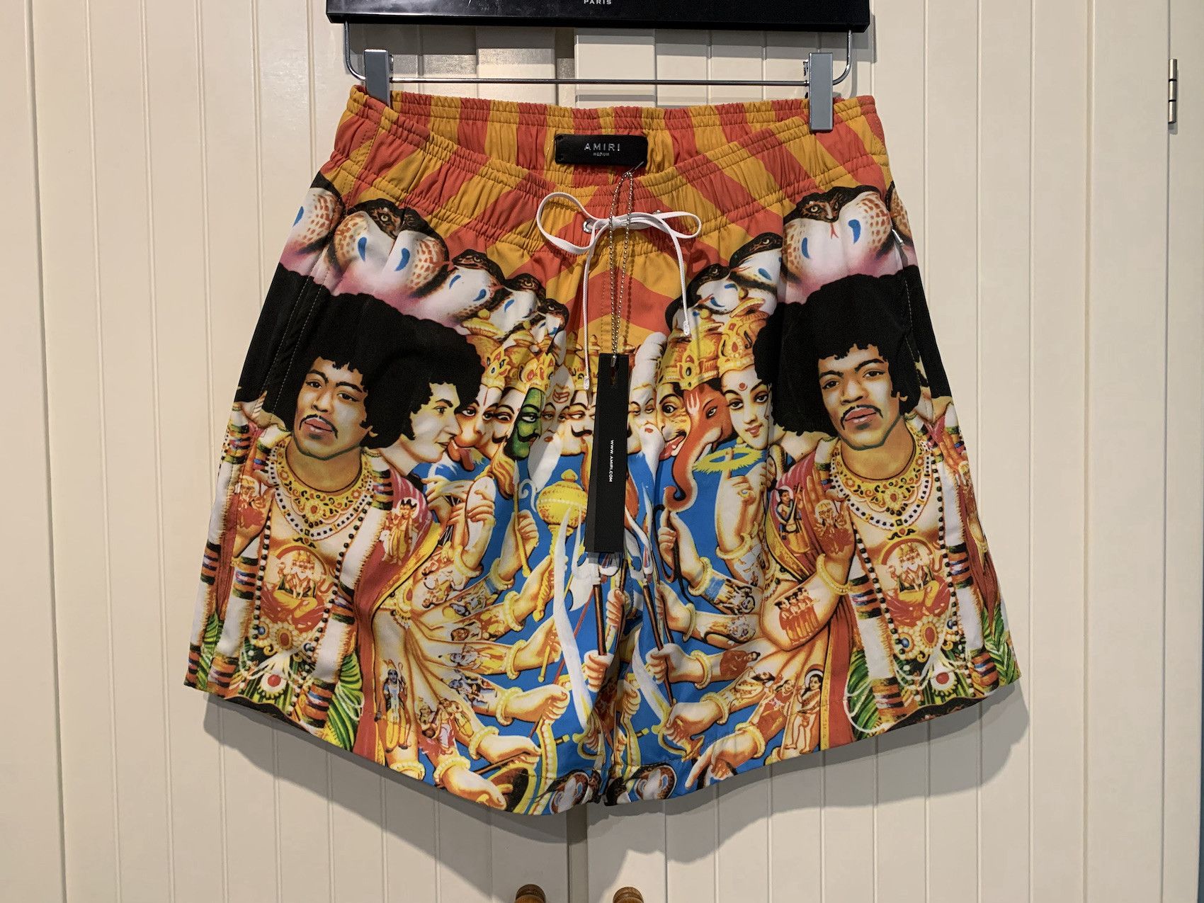 Amiri SS'20 Swim Shorts Jimmy Hendrix | Grailed