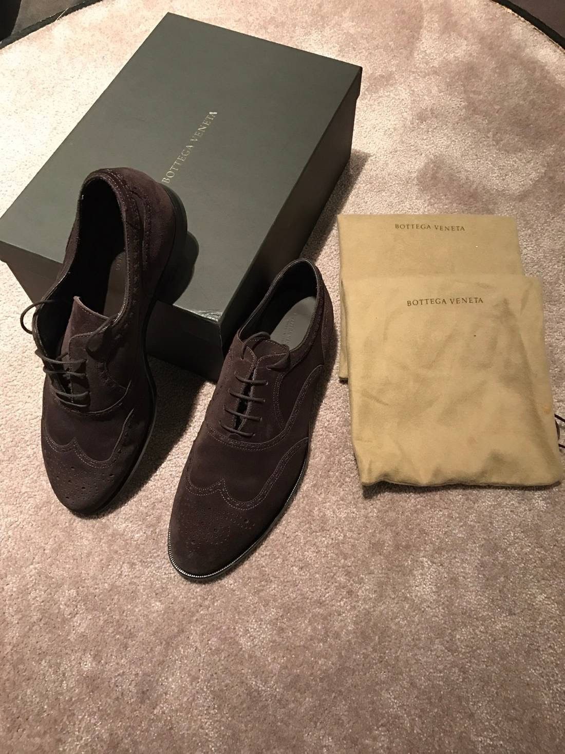 Bottega Veneta Nottingham Brown Suede Brogues | Grailed