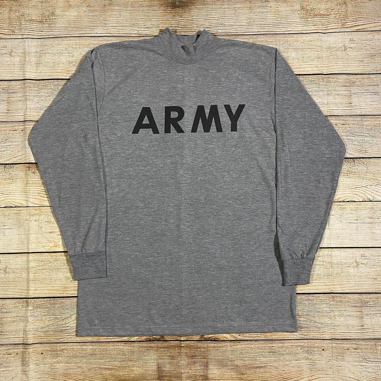 Military × Vintage Army Physical Fitness Training longsleeve mock neck ...