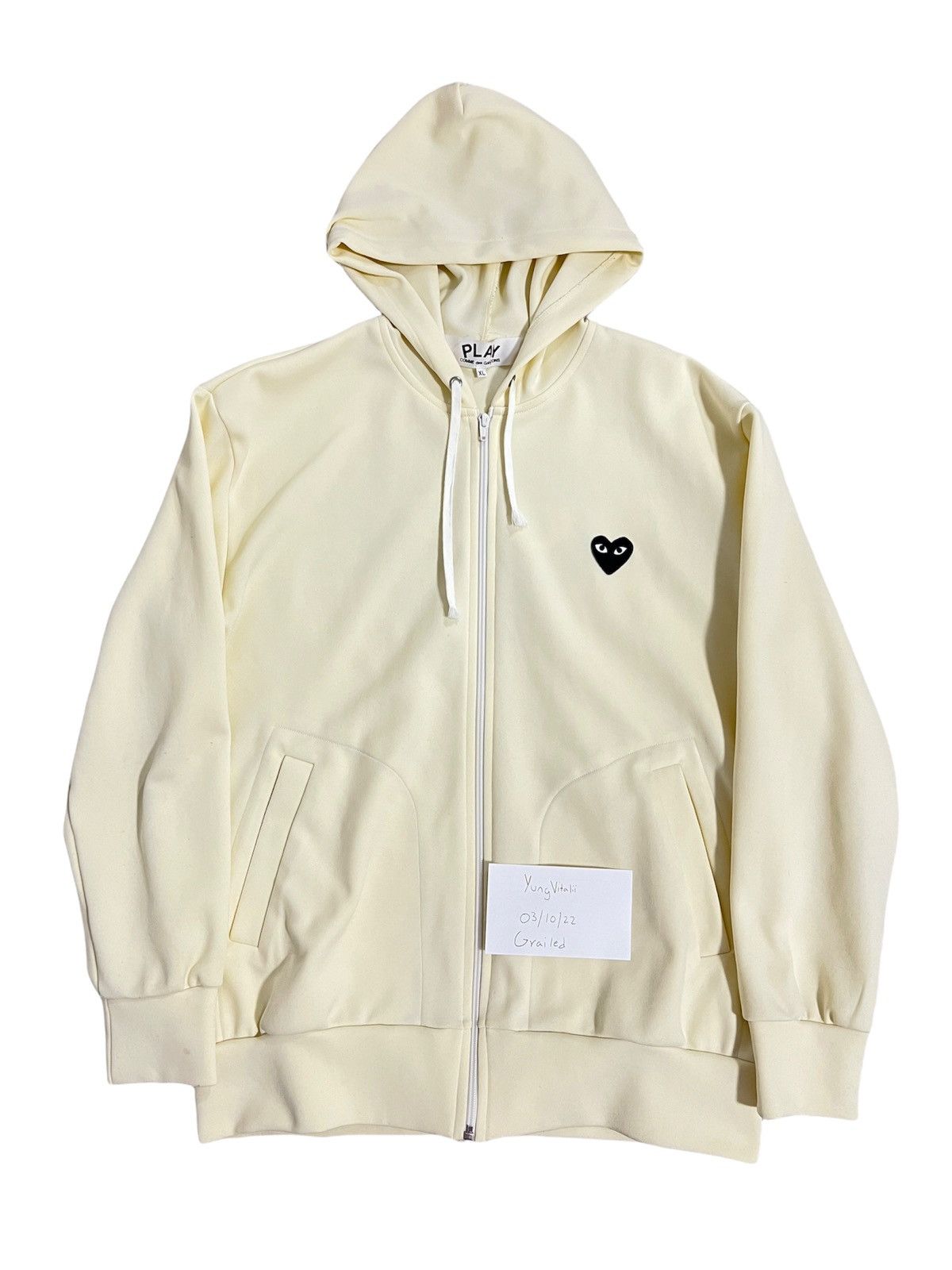 Comme Des Garcons Play CDG zip up hoodie | Grailed