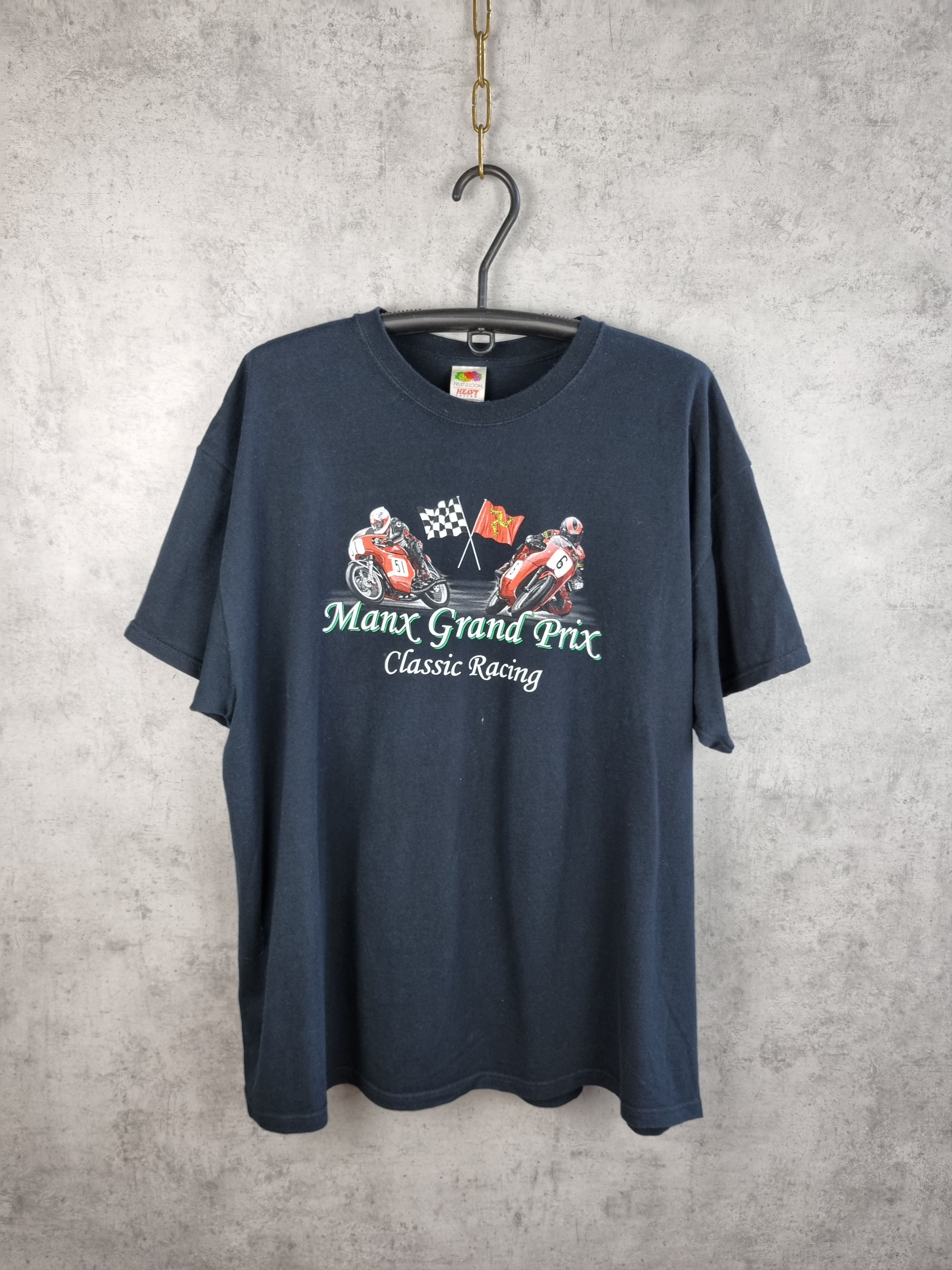MOTO × Racing × Vintage Rare size 90s MANX GRAND PRIX MOTO RACING TEE ...