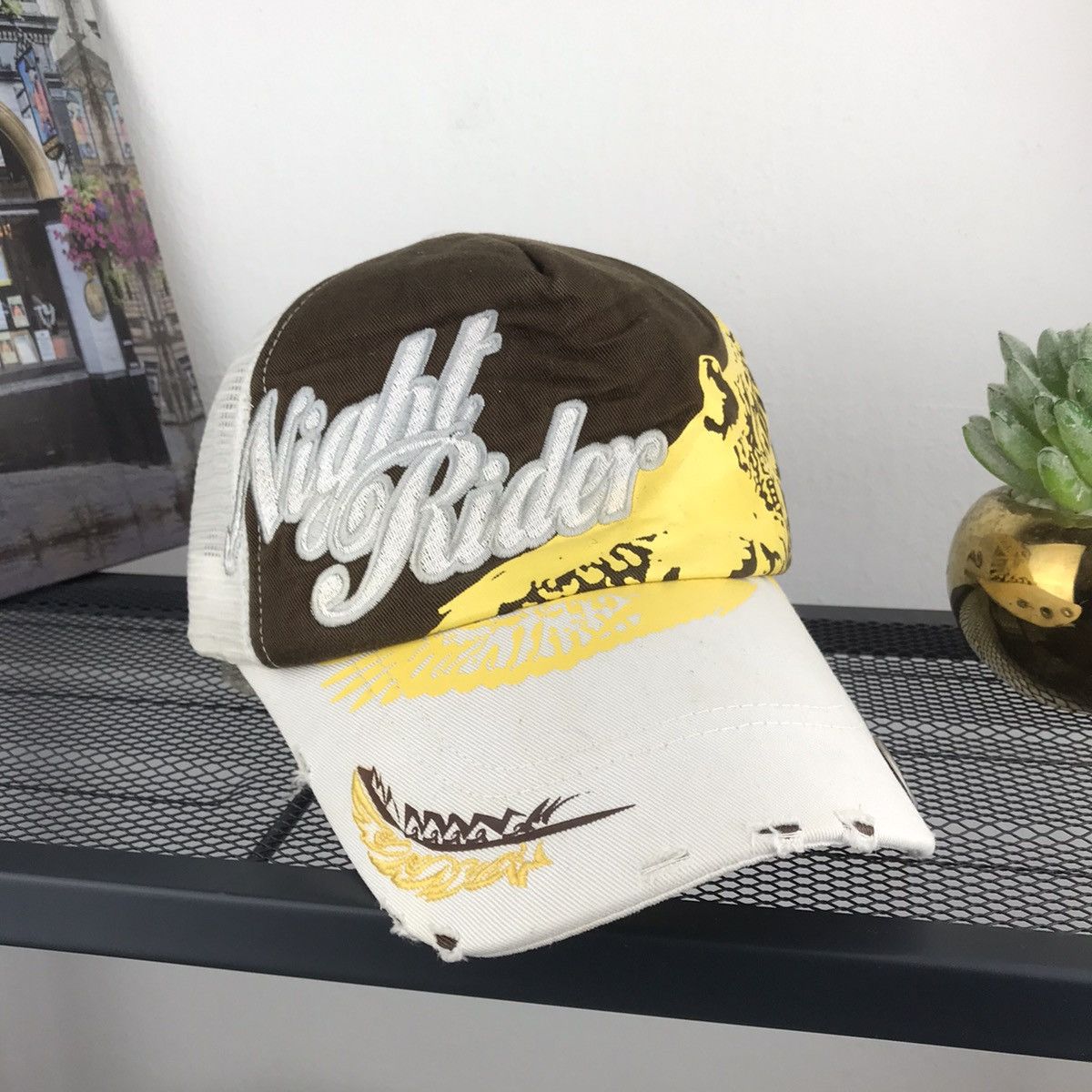 Rare Rare Vintage Distressed Night Riders Trucker Hat | Grailed