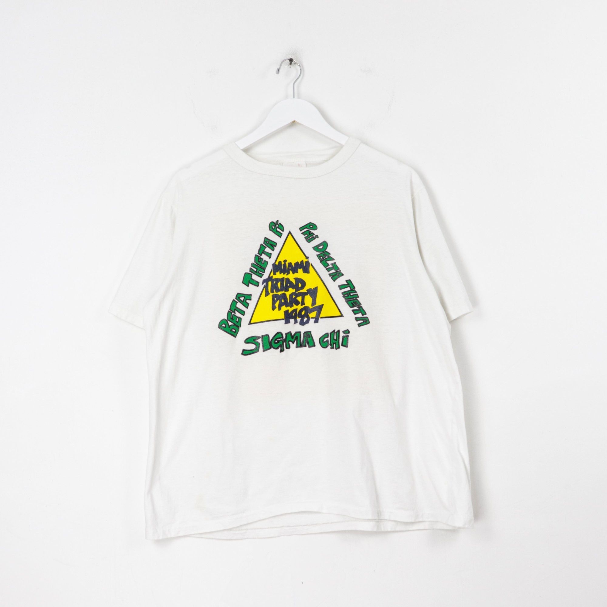 Vintage Vintage Miami Triad Party 1987 Fraternity T Shirt | Grailed