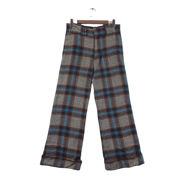 Vintage NINTH STREET CAST Ltd The Beatles Check Tartan Trousers Pant ...