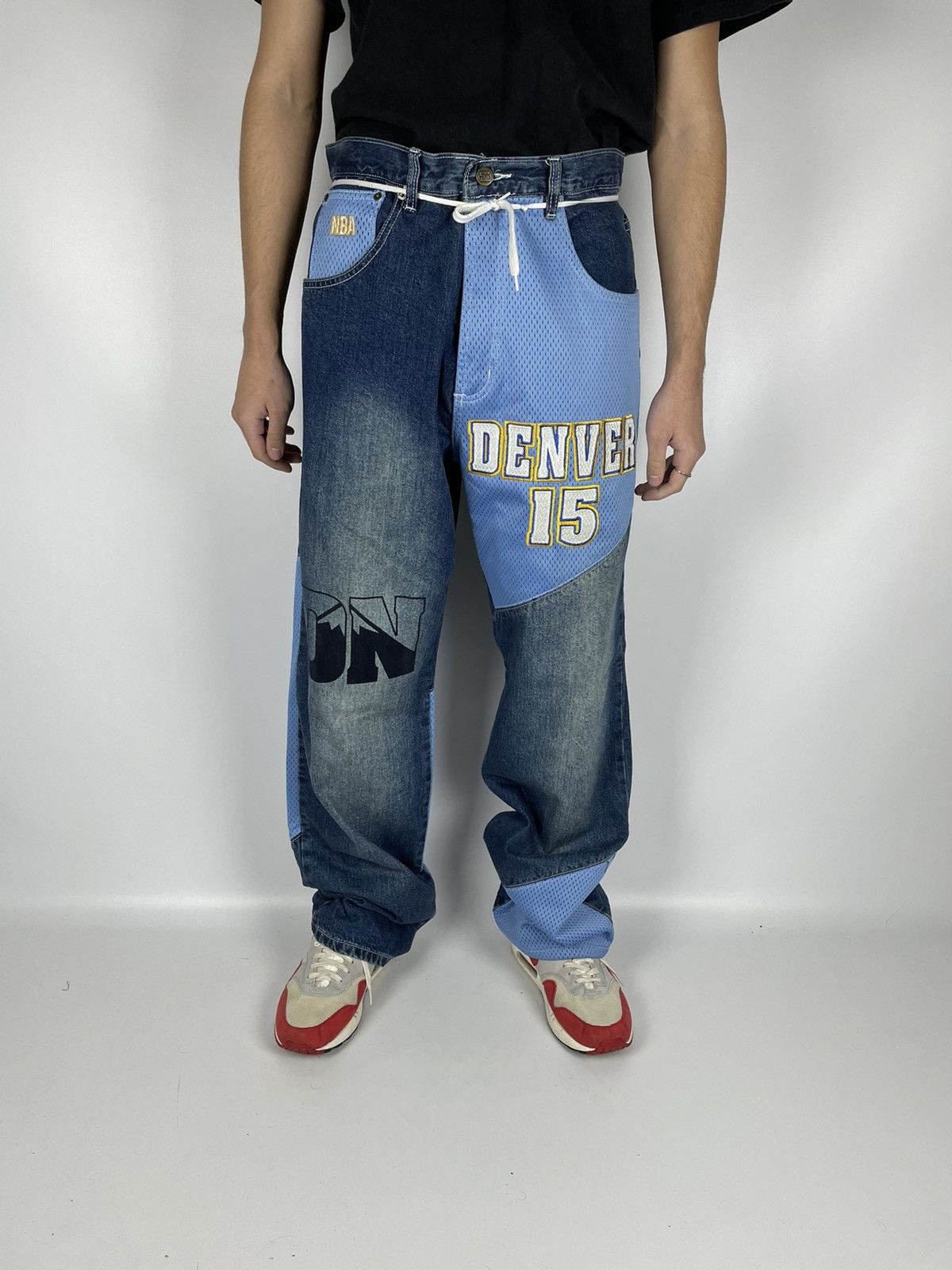NBA × Vintage Vintage NBA Denver Nuggets ‘Anthony 15’ Denim Jeans | Grailed