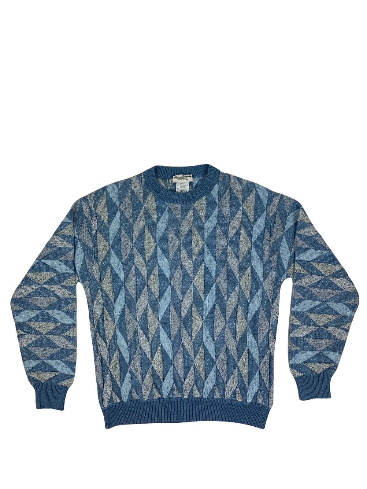 Norm Thompson Norm Thompson Retro Blue knitted Sweater | Grailed