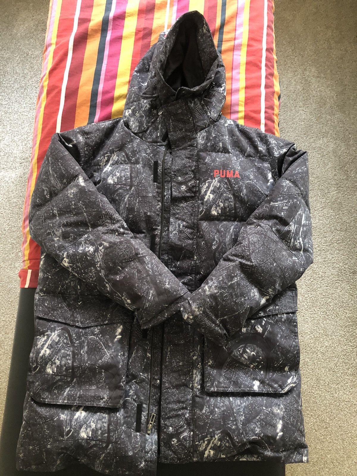 Outlaw Moscow × Puma Puma X Outlaw Moscow Down Jacket Map | Grailed