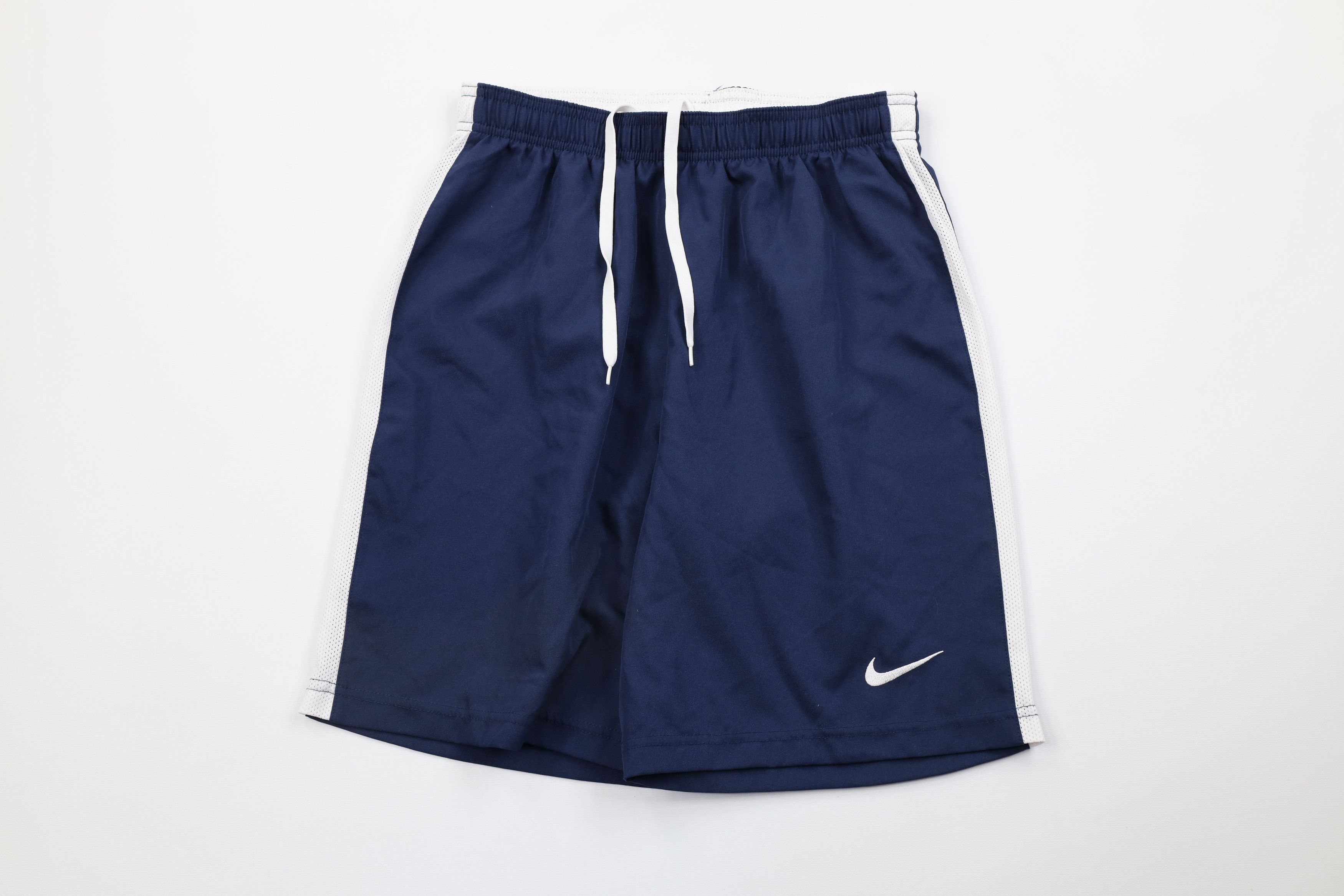 Nike Nike Swoosh Logo Block Running Jogging Soccer Shorts Blue | Grailed