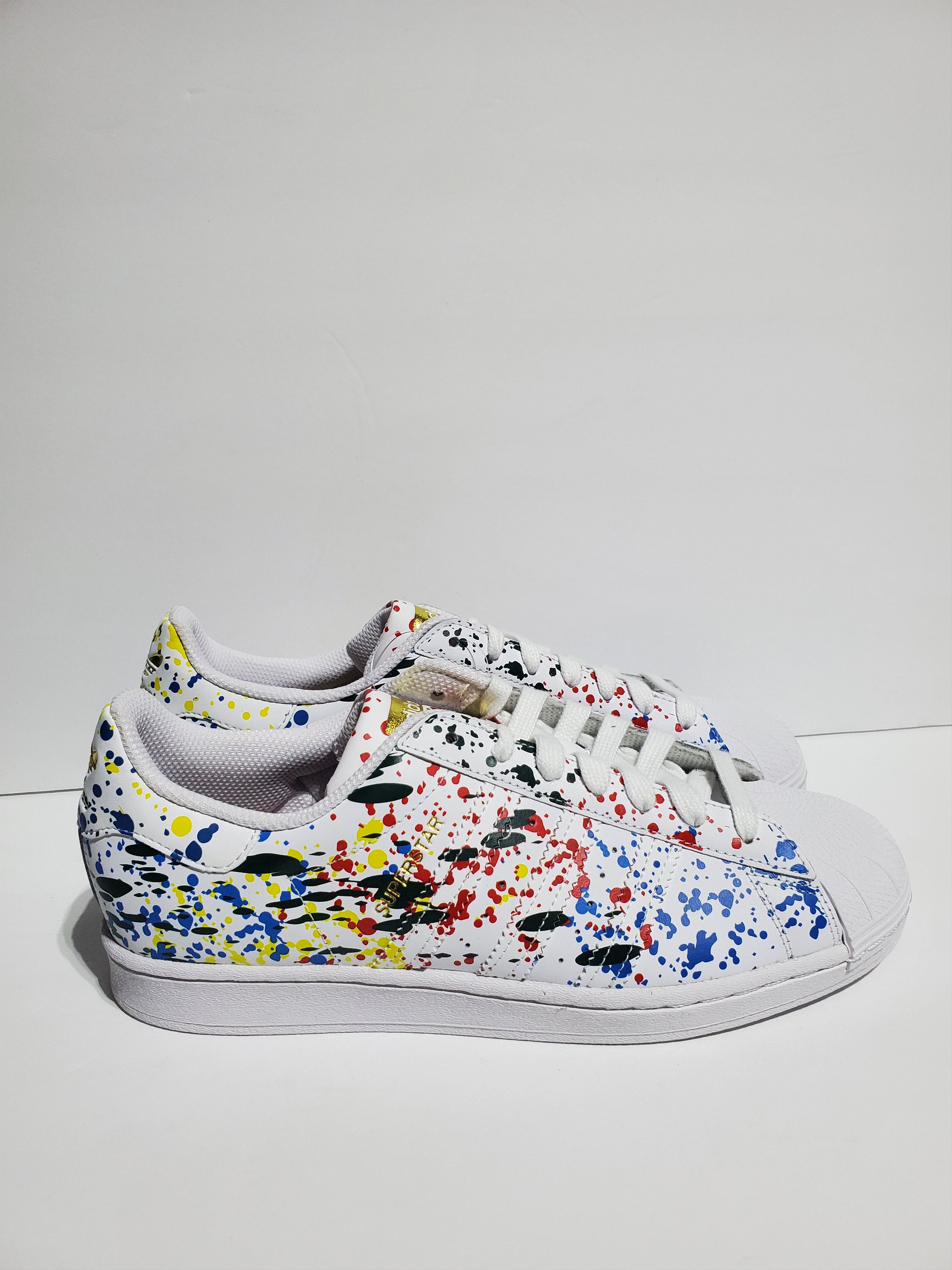 Adidas New Adidas Originals SuperStar Paint Splatter Shoes | Grailed