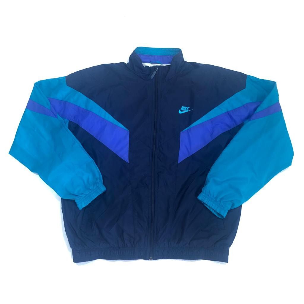 Nike × Vintage Nike light track jacket vintage 90s big embroidered ...