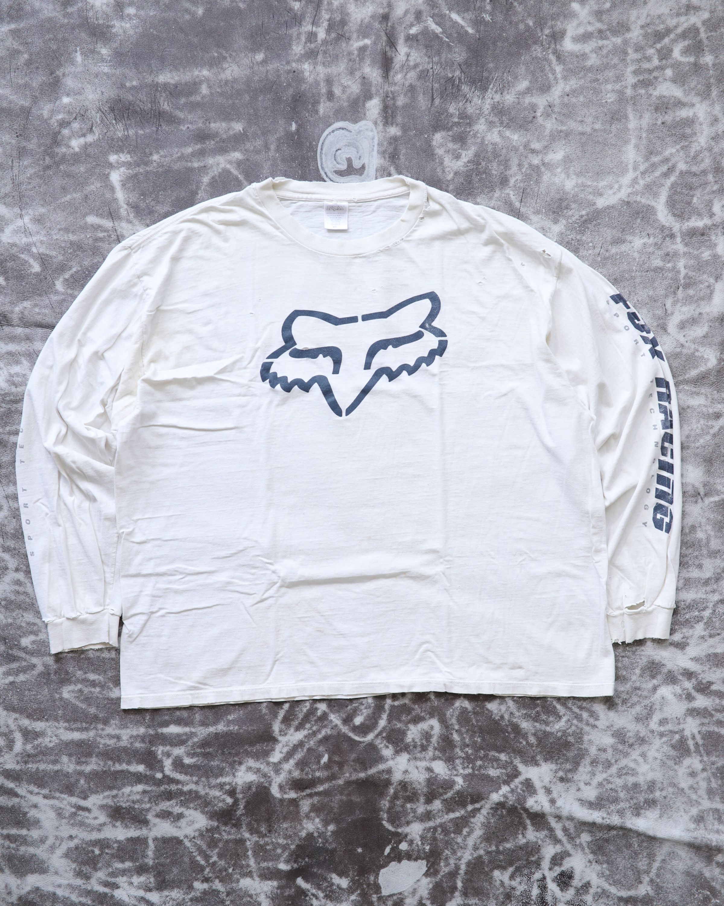 Fox Racing × Vintage Fox Racing Distressed Rare Long Sleeve - 1990s ...