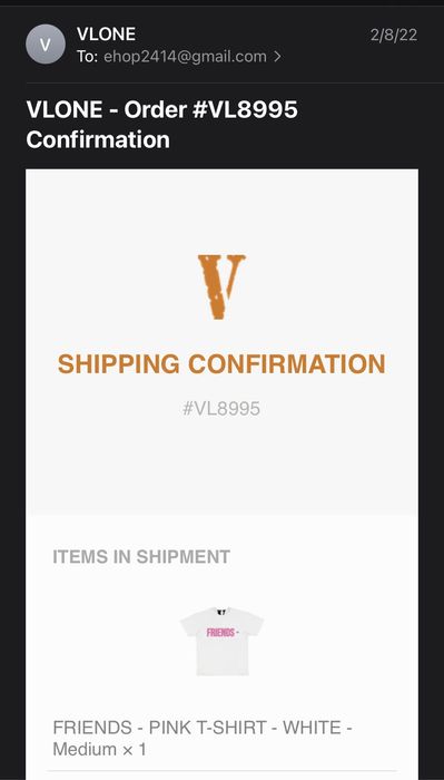 Vlone VLone -Friends Pink & White T-shirt | Grailed