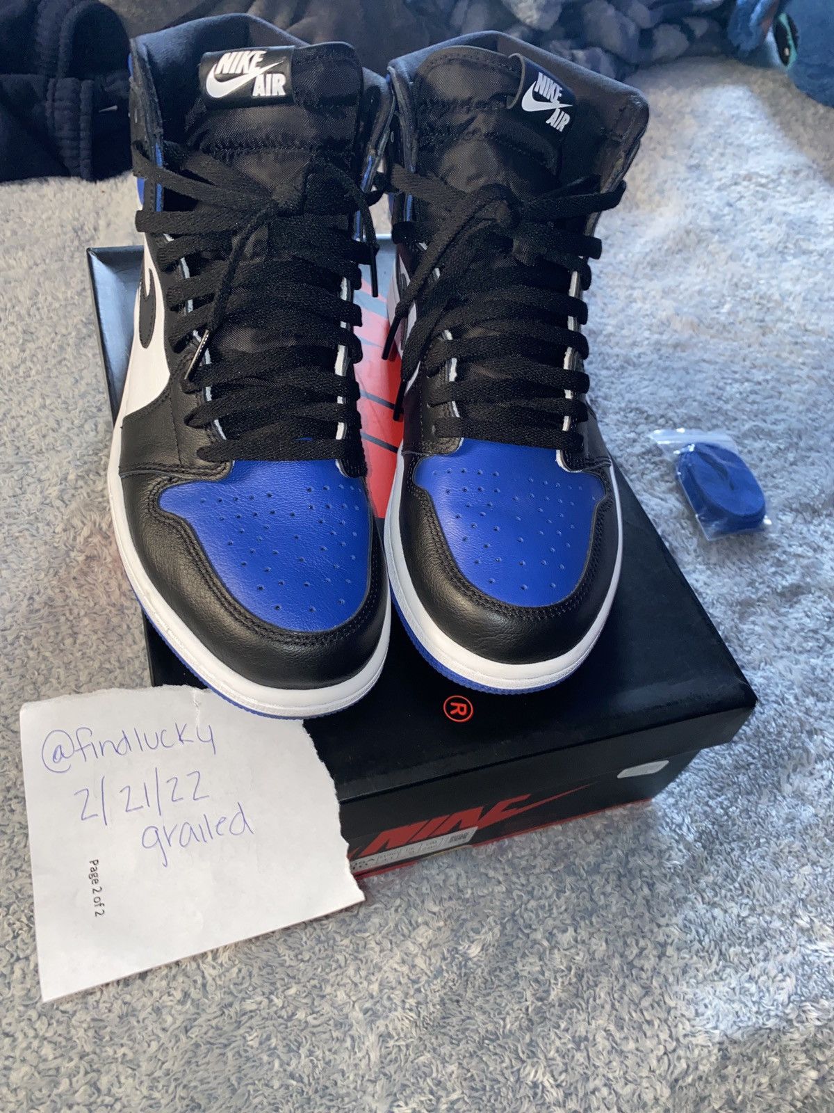 Nike Air Jordan 1 Retro High OG Royal Toe | Grailed
