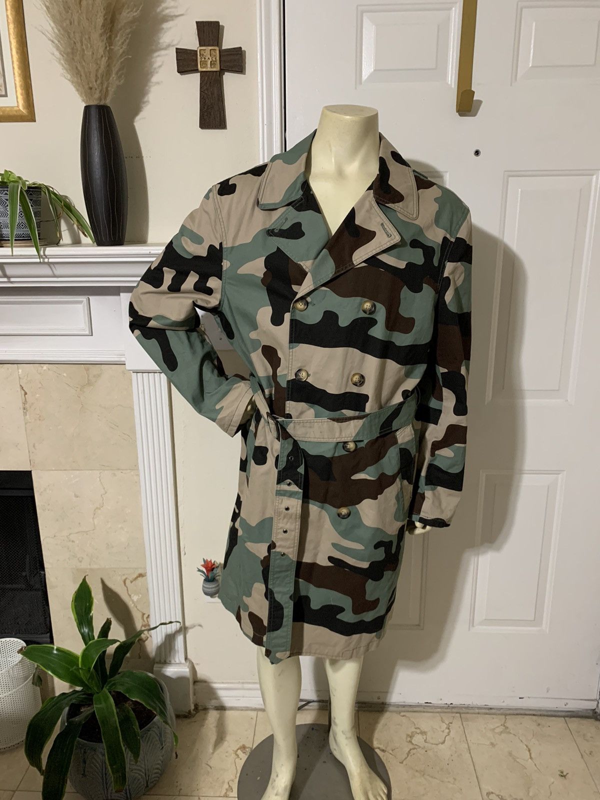 10 Deep Camo Belted Trench Coat | Grailed