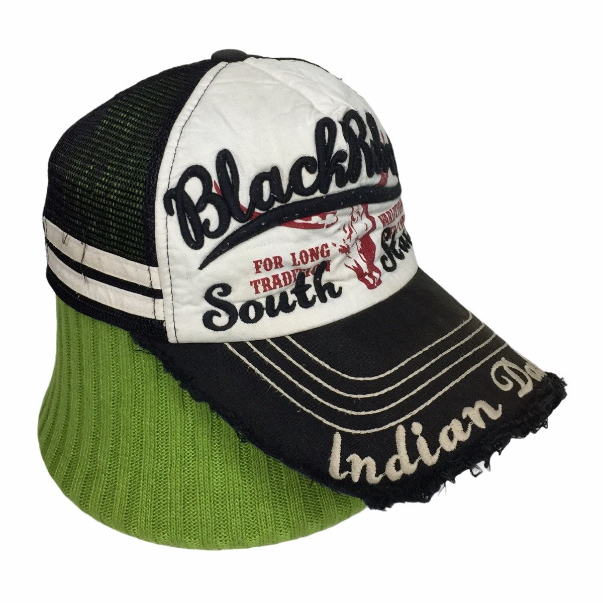 Other Black Rebel South State Indian Dakota Distressed TruckerHat | Grailed