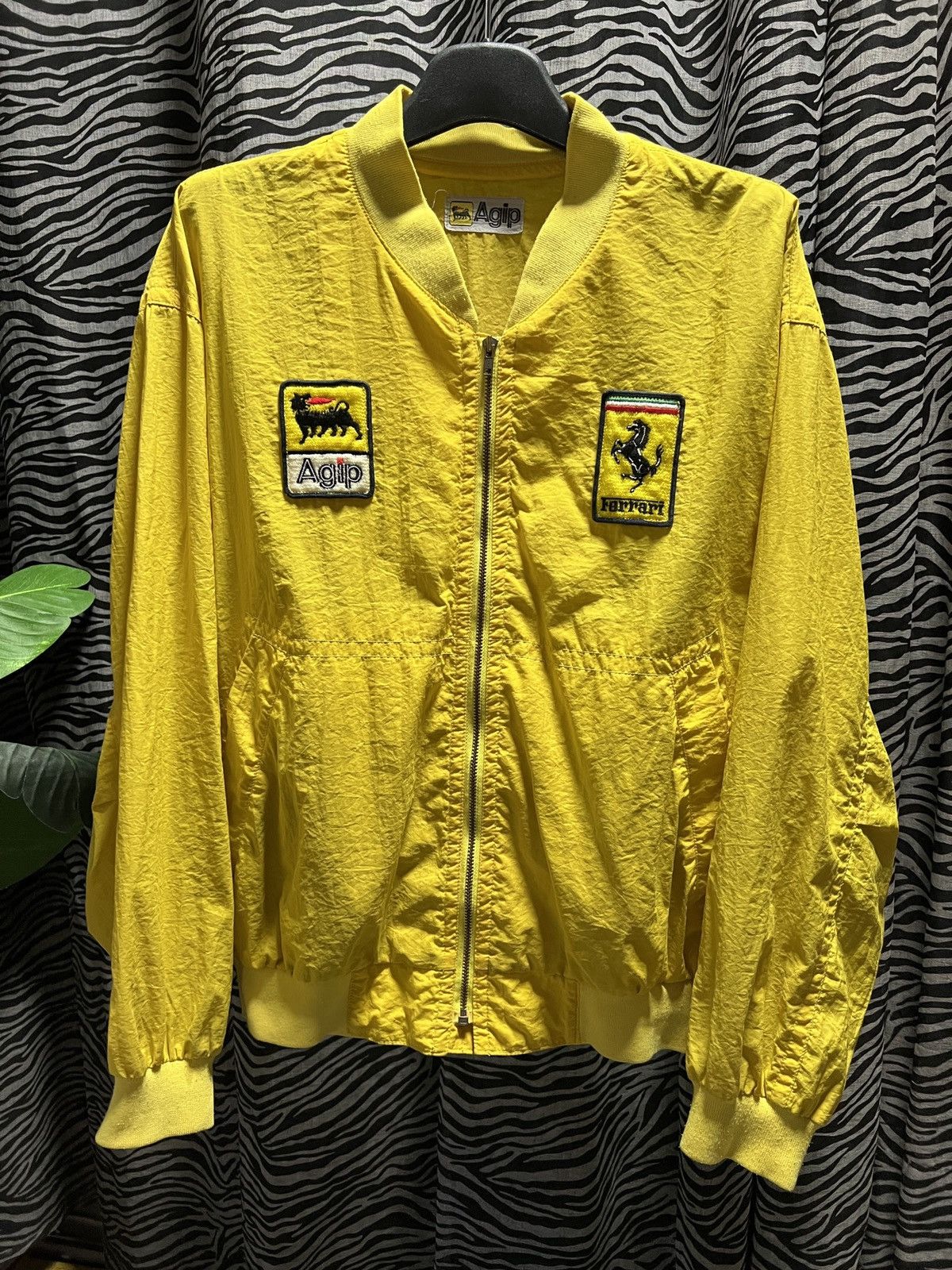 Vintage Vintage AGIP X FERRARI Bomber Style Jacket | Grailed
