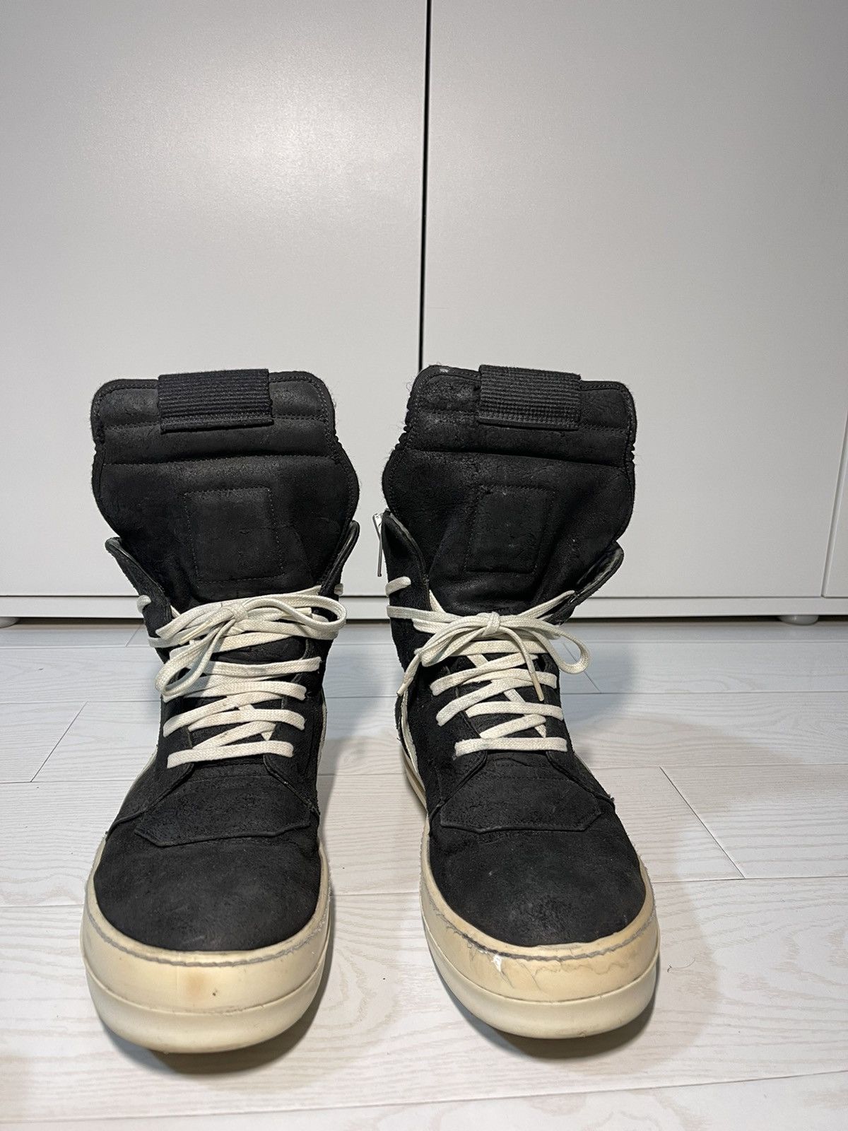 Rick Owens × Rick Owens Drkshdw Rick Owens Geobasket Black & White ...