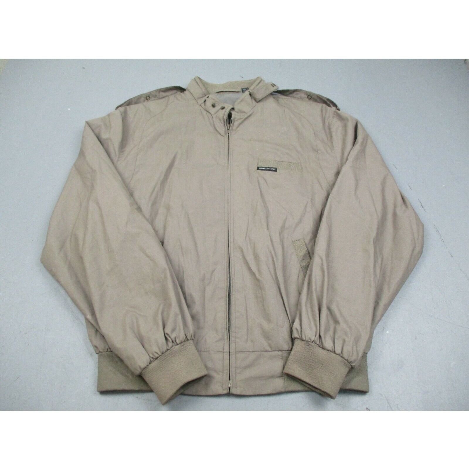 Members Only Vintage Members Only Bomber Jacket Size Large Tan 90's ...