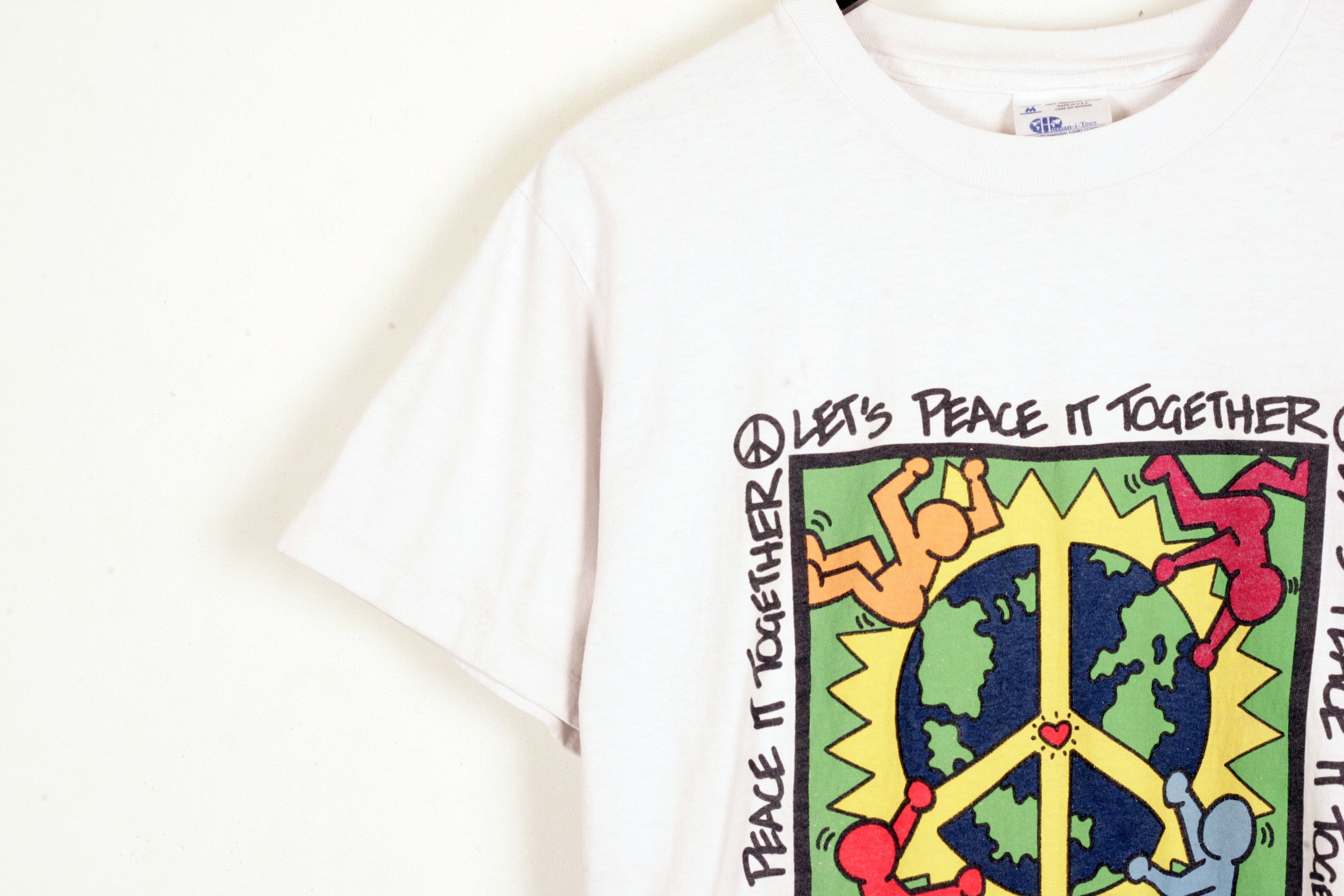 Vintage 1993 Peace It Together Karen Perez Keith Haring Art T Shirt ...