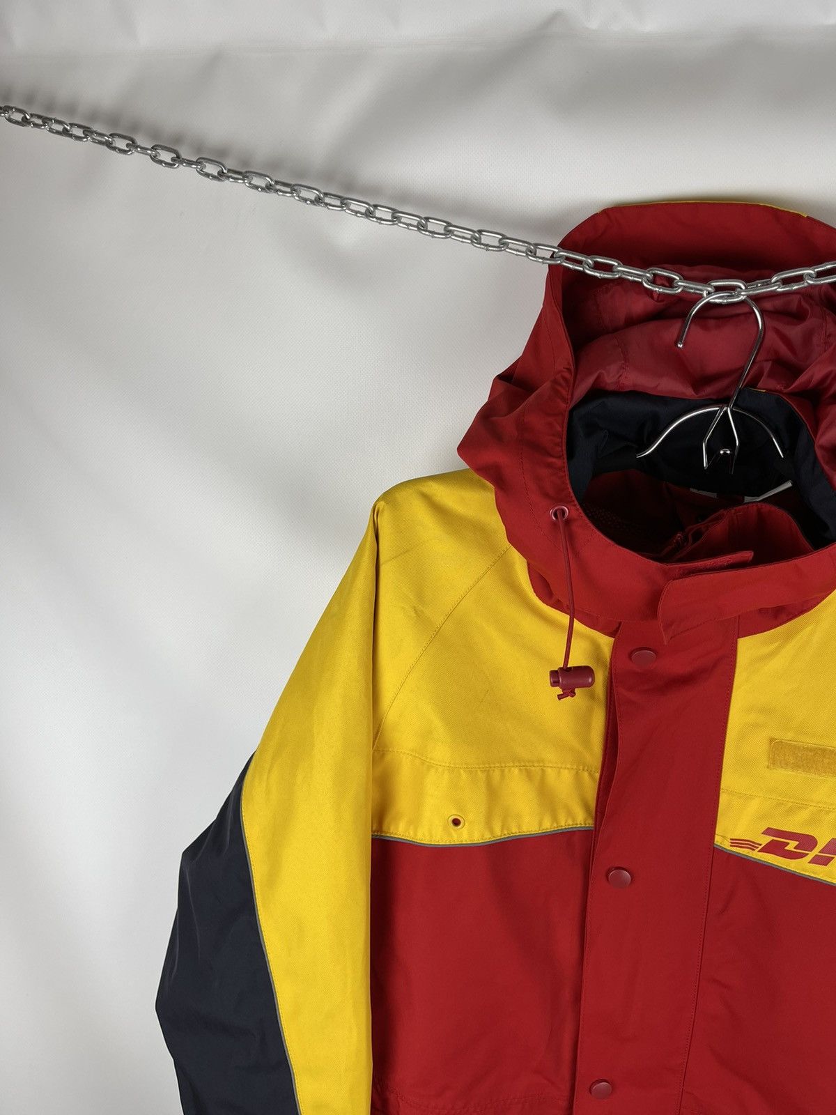 Dhl × Hype × Streetwear DHL vintage big logo classic jacket waterproof ...