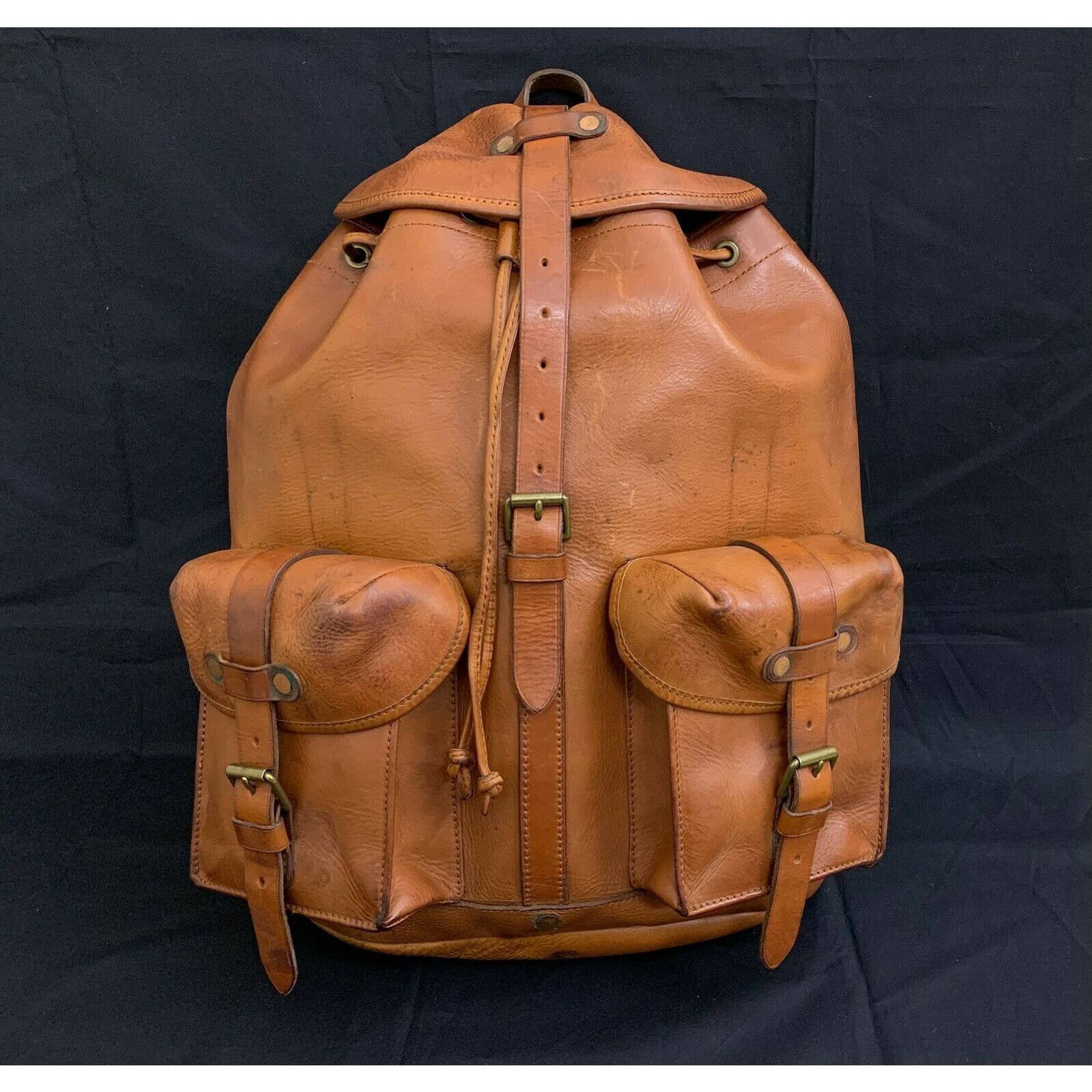 RRL Ralph Lauren Rare Double RL Riley Leather Backpack Vintage Rucksack ...