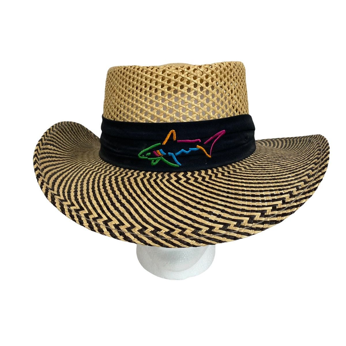 Greg Norman × Vintage Vintage Greg Norman Panama Straw Sun Golf Hat The ...